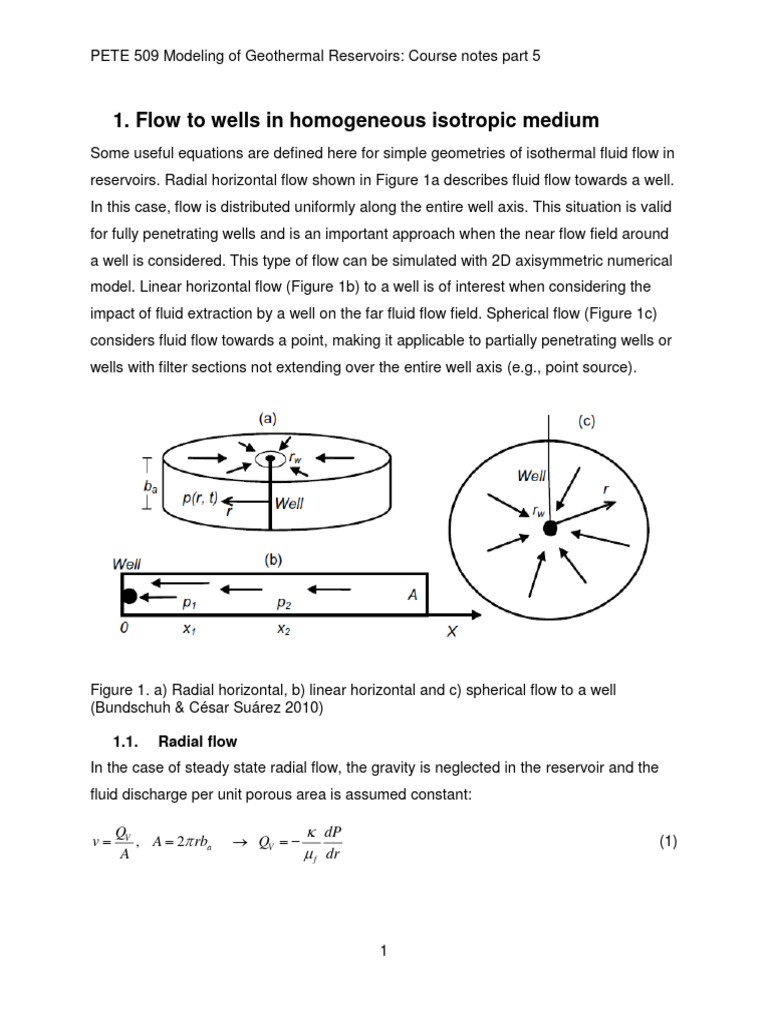 5 - Flow To Wells in Isotropic Medium | PDF | Fluid Dynamics ...