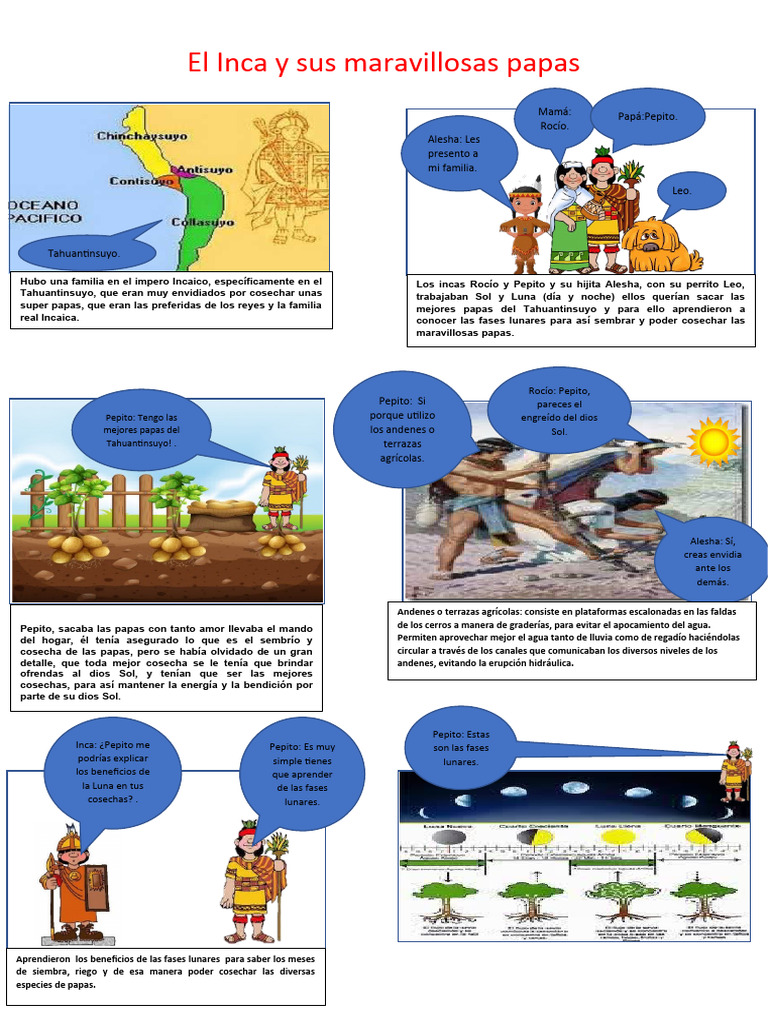 El Inca y Sus Maravillosas Papas, Historieta. | PDF | Imperio Inca
