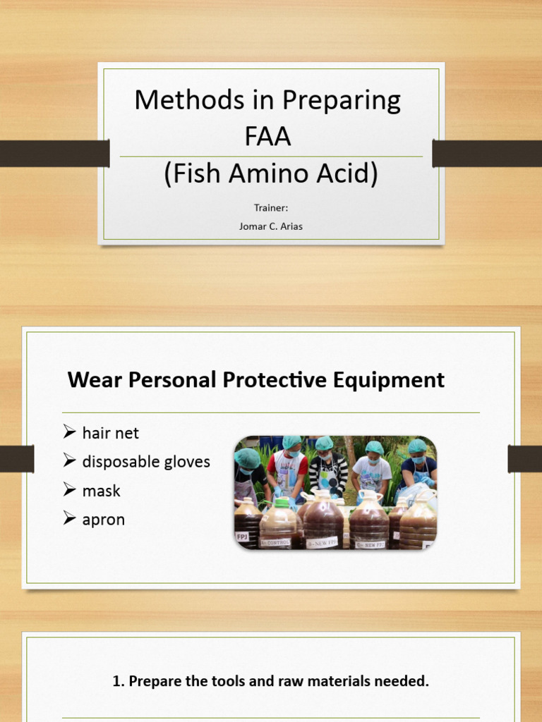 Steps in Producing FAA | PDF