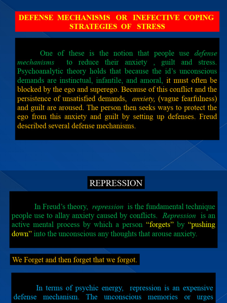 Defense Mechanisims | PDF | Id | Anxiety Defense Mechanisims | PDF | Id | Anxiety