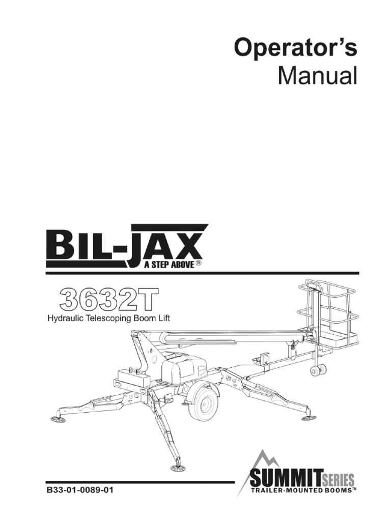 Bil Jax 3632T - Operator Manual | PDF | Elevator | Valve