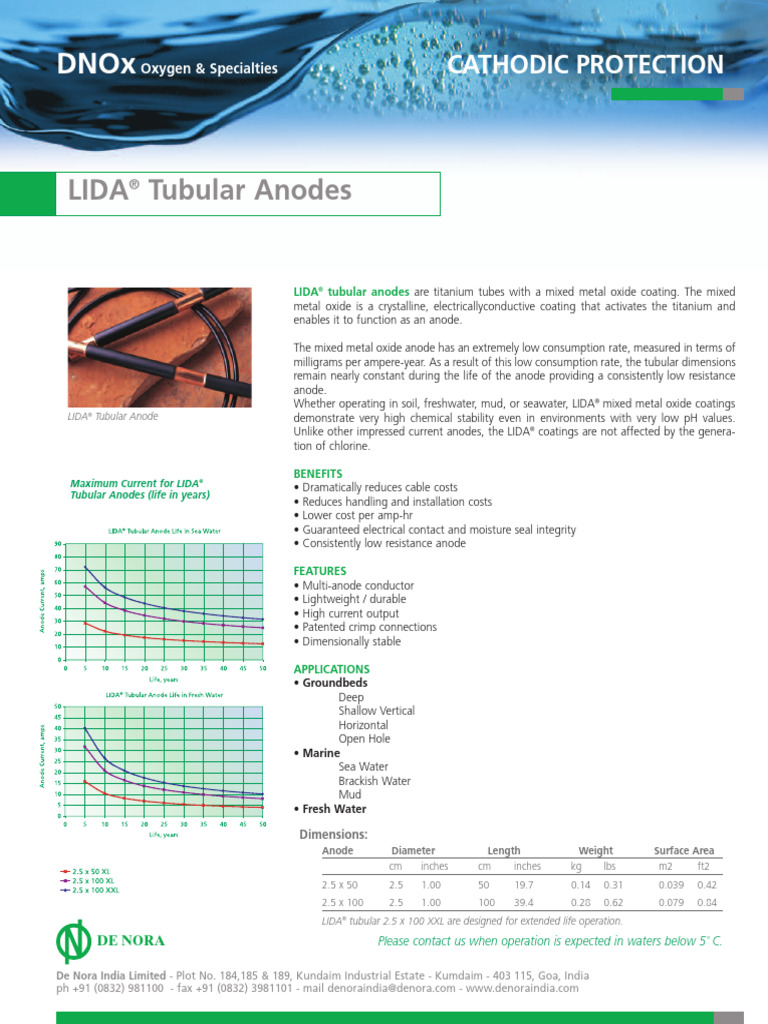 LIDA Tubular Anodes | PDF | Anode | Vacuum Tube