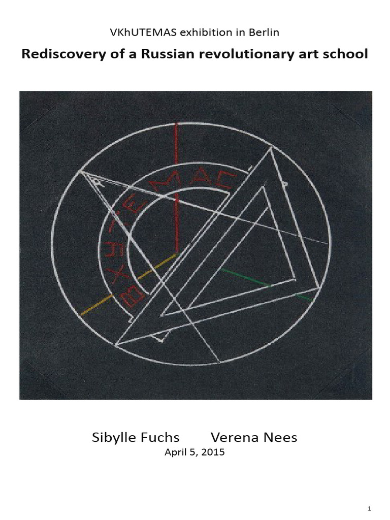 VKhUTEMAS Exhibition in Berlin | PDF | Art