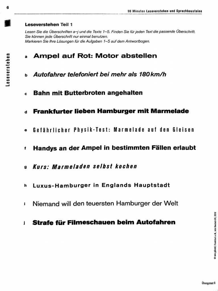Modelltest 06 Telc B1 | PDF