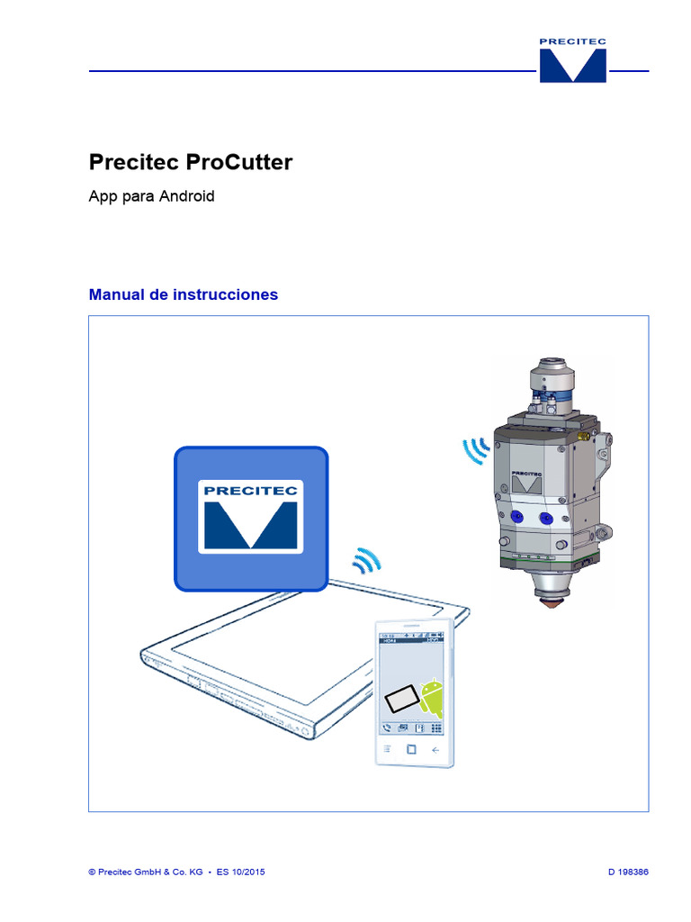 Manual de la App Precitec ProCutter 2.0 | PDF | Aplicación movil | Óptica