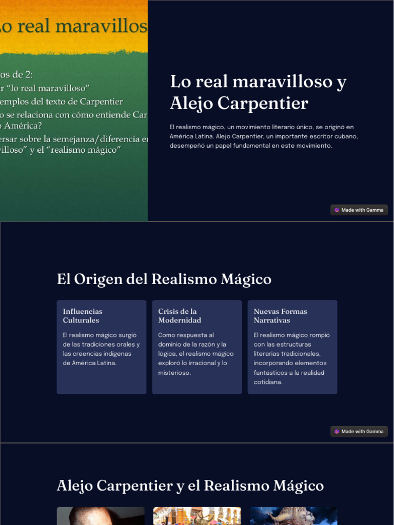 Lo-real-maravilloso-y-Alejo-Carpentier | PDF | Realismo literario | Las ...