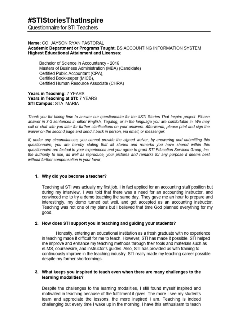 Sti Stories | PDF | Teaching Method | Cognition