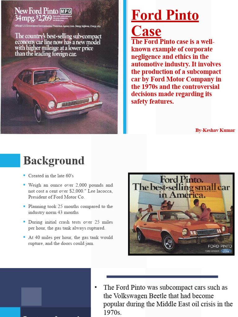 Ford Pinto Case | PDF