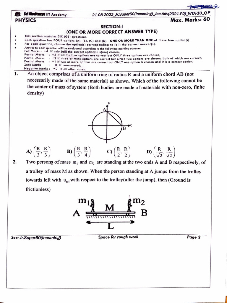 Physics 21-8-2023 | PDF | Force | Velocity