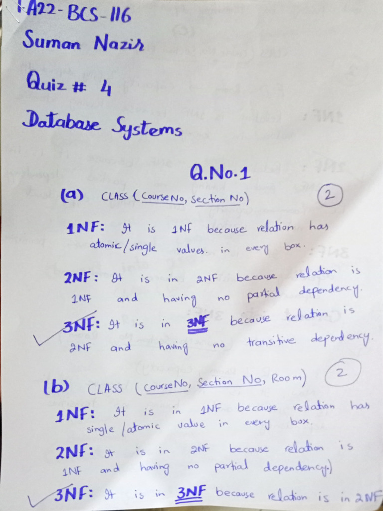 Normalization Question With Solution Pdf