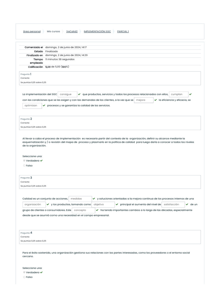 Evaluación de Implementación SGC | PDF | Calidad (comercial) | Gestión de la calidad