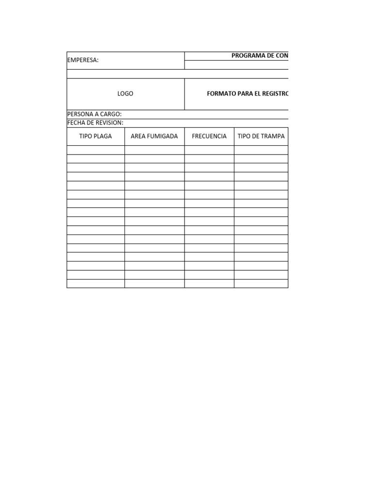 Formato Control Lagas 1 | PDF