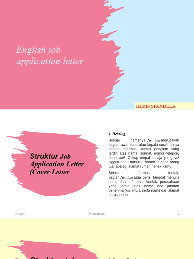 English job application letter | PDF | Human Communication