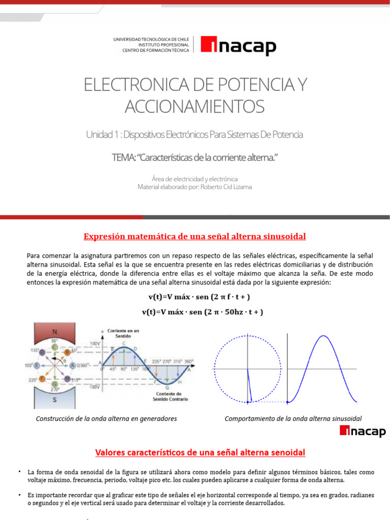 CLASE 1 U1 OK (CARACTERISTICAS DE LA CORRIENTE ALTERNA) | Descargar ...