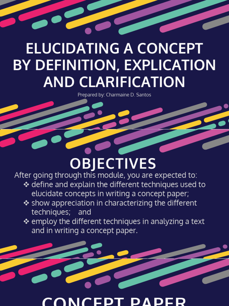 Module 8 - Elucidating A Concept by Definition Clarification and ...