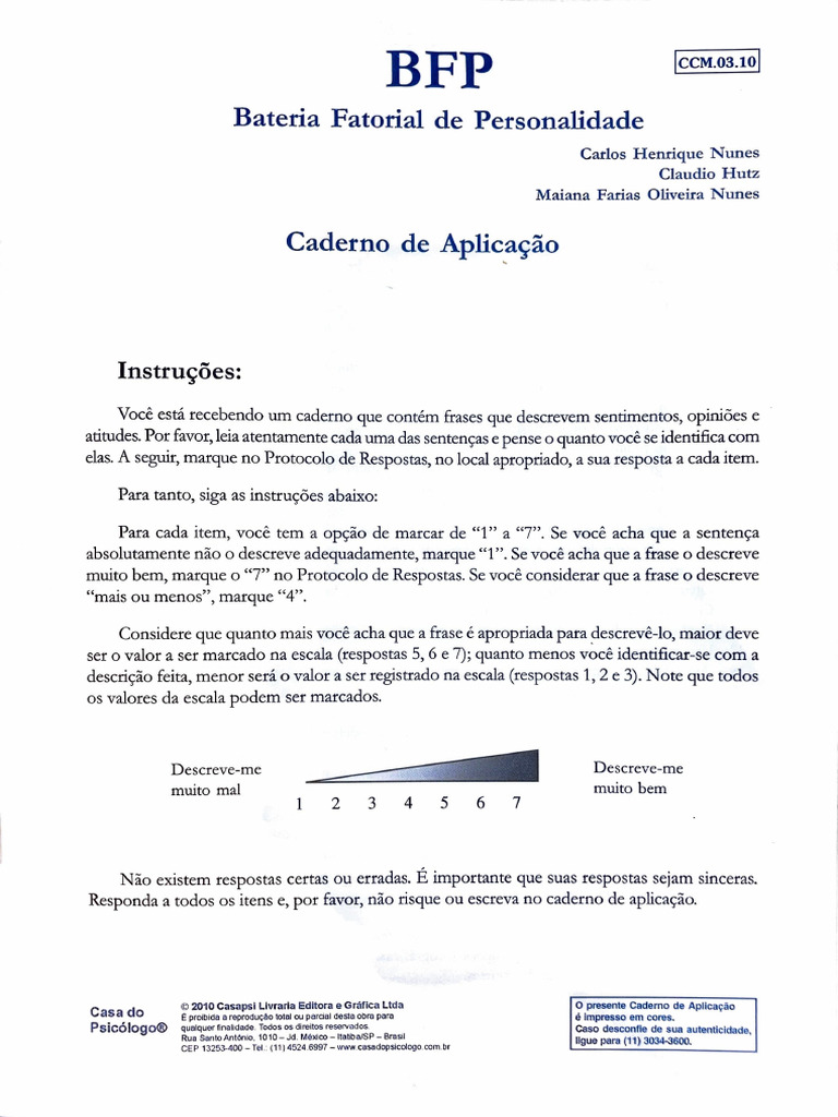 BFP - Protocolo e Resposta | PDF