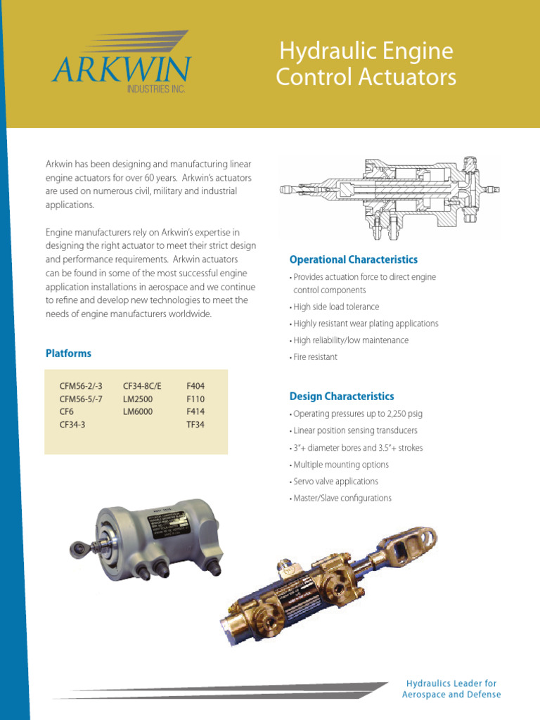 Arkwin Actuator EngineControlActuators | PDF | Actuator | Gas Technologies