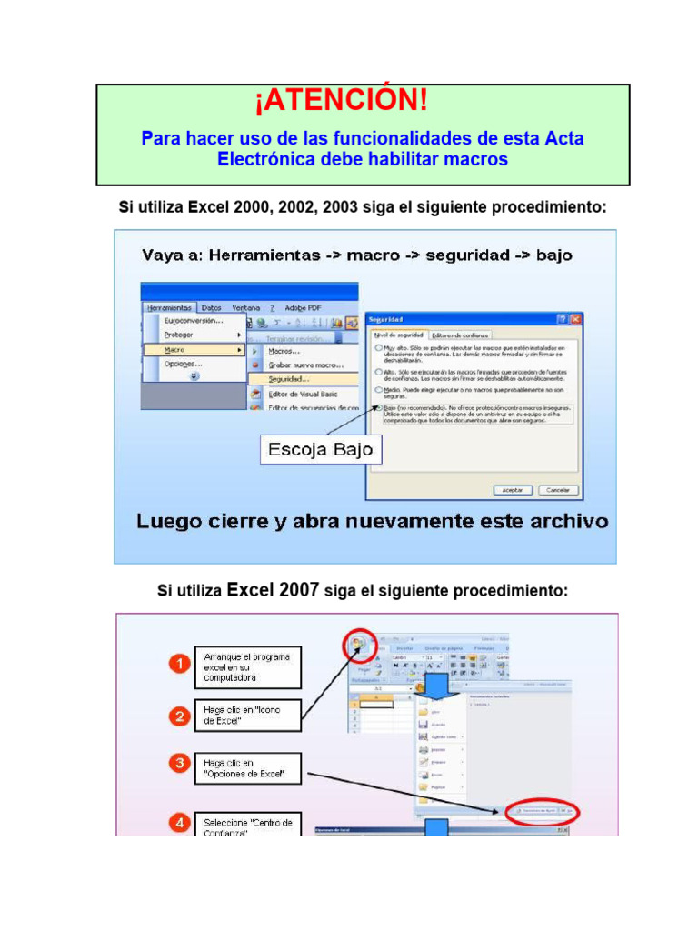 Acta Del Nivel Inicial | PDF | Microsoft Excel