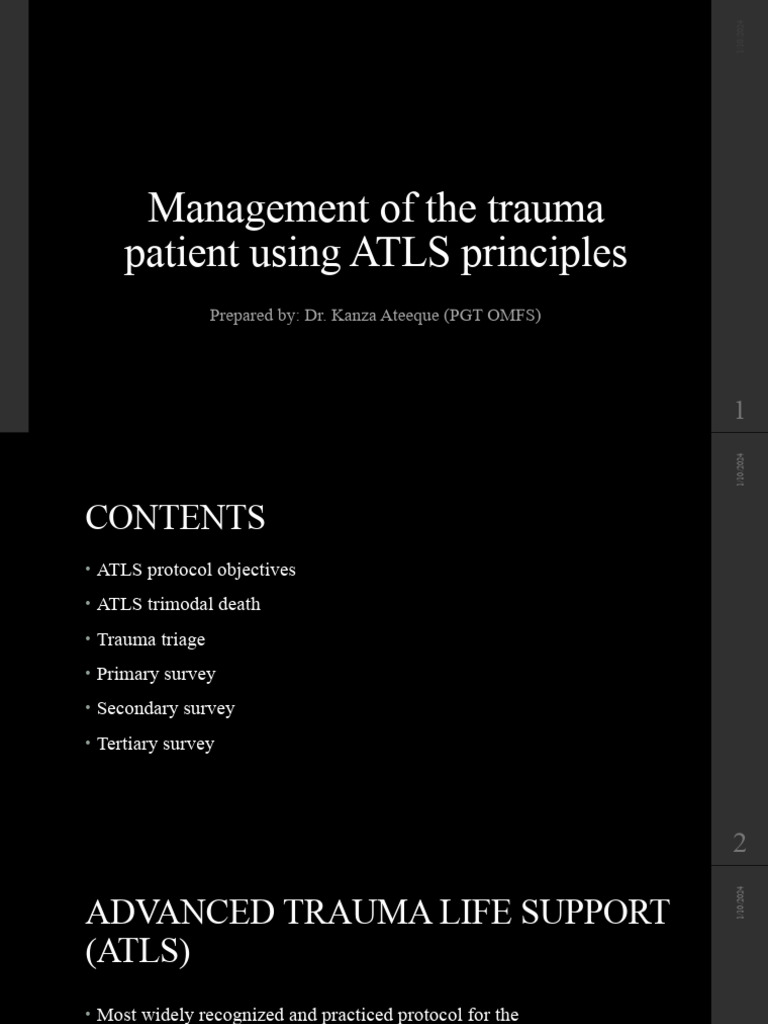 Management of the trauma patient using ATLS principles | Download Free ...