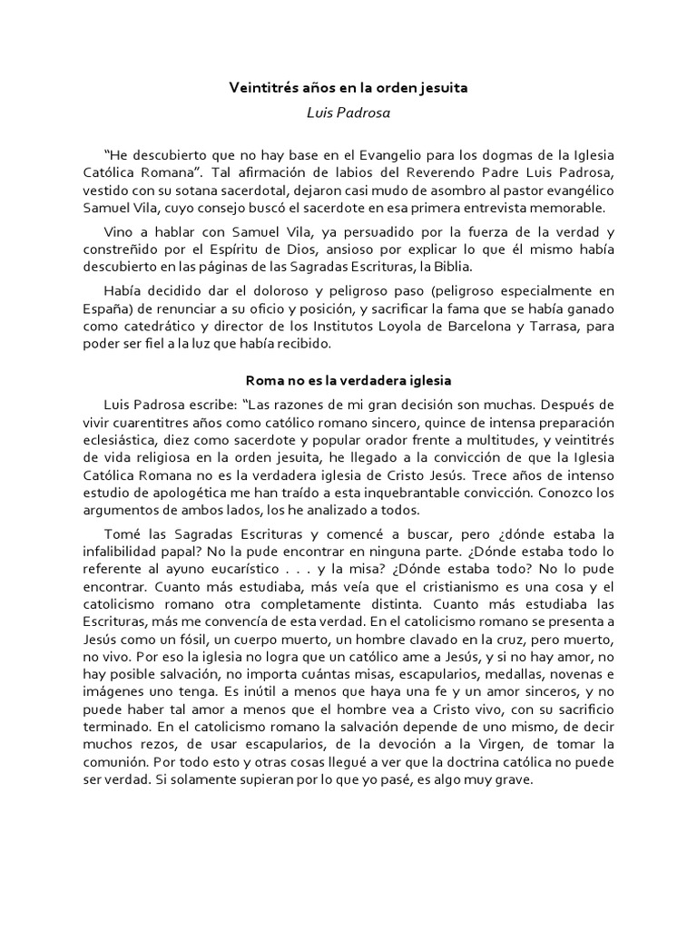 23 Años en La Orden Jesuita | PDF | Jesús | Iglesia Católica