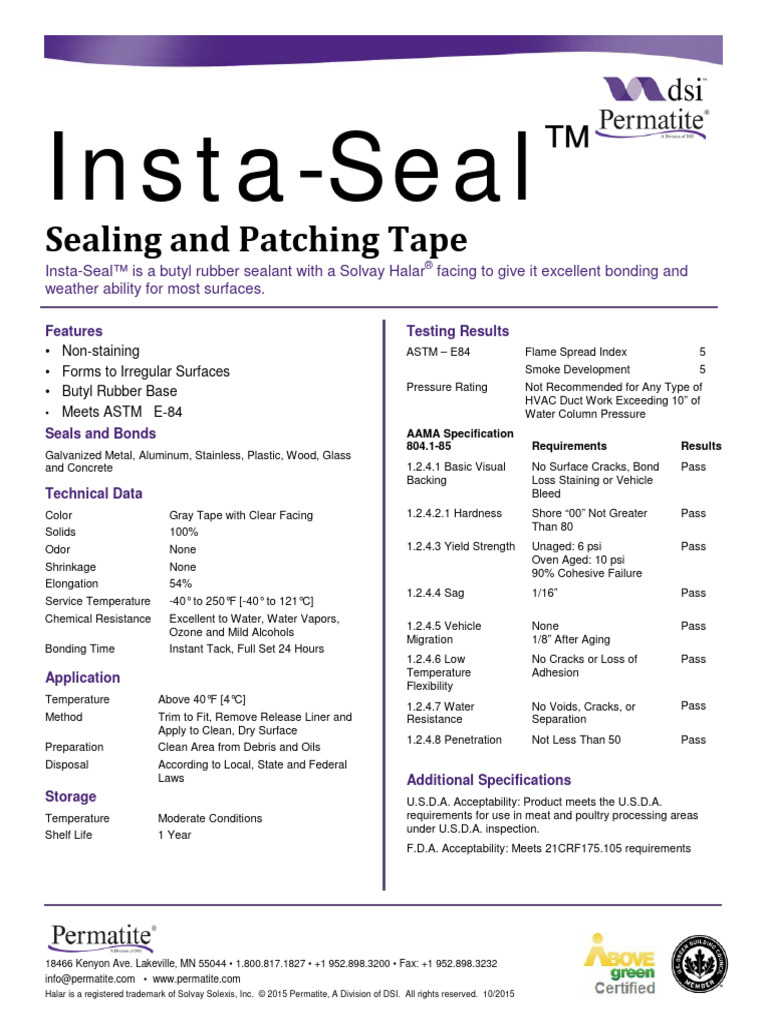 12 Tech Insta Seal | PDF | Water | Duct (Flow)