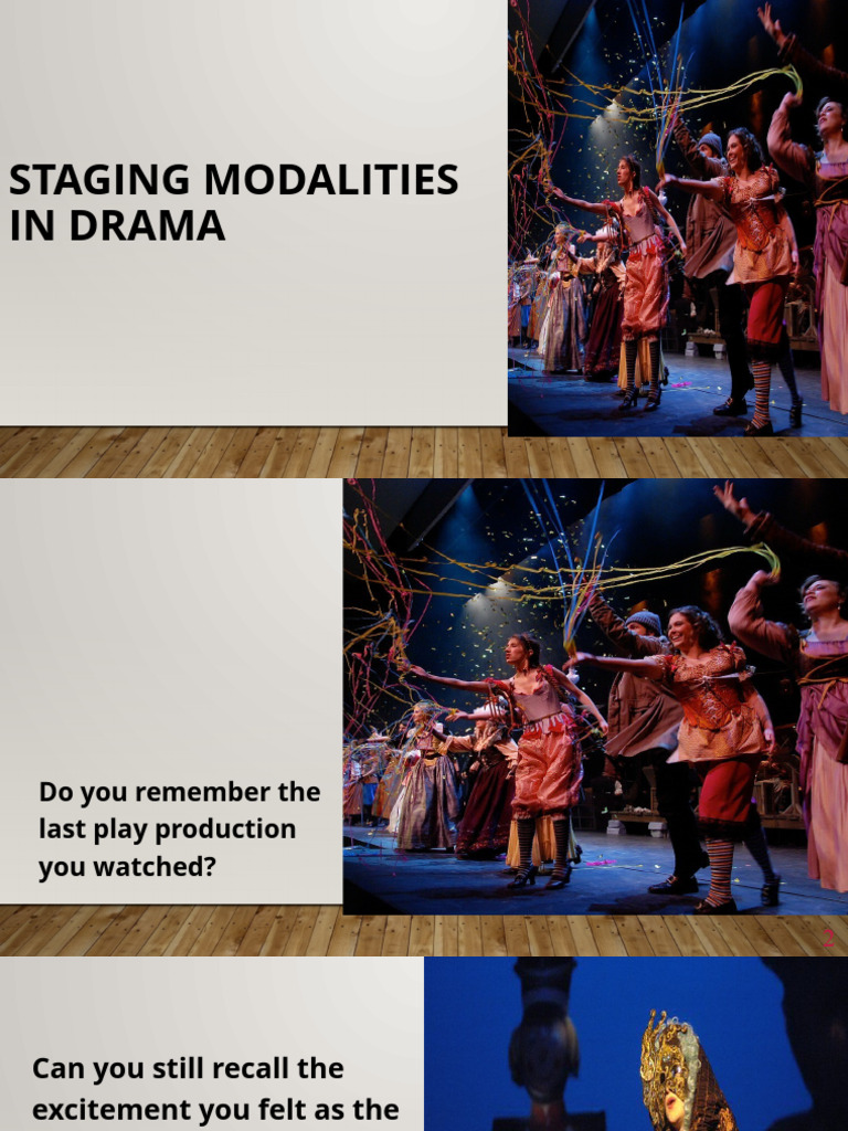Staging Modalities in Drama | PDF | Oral Literature | Performing Arts