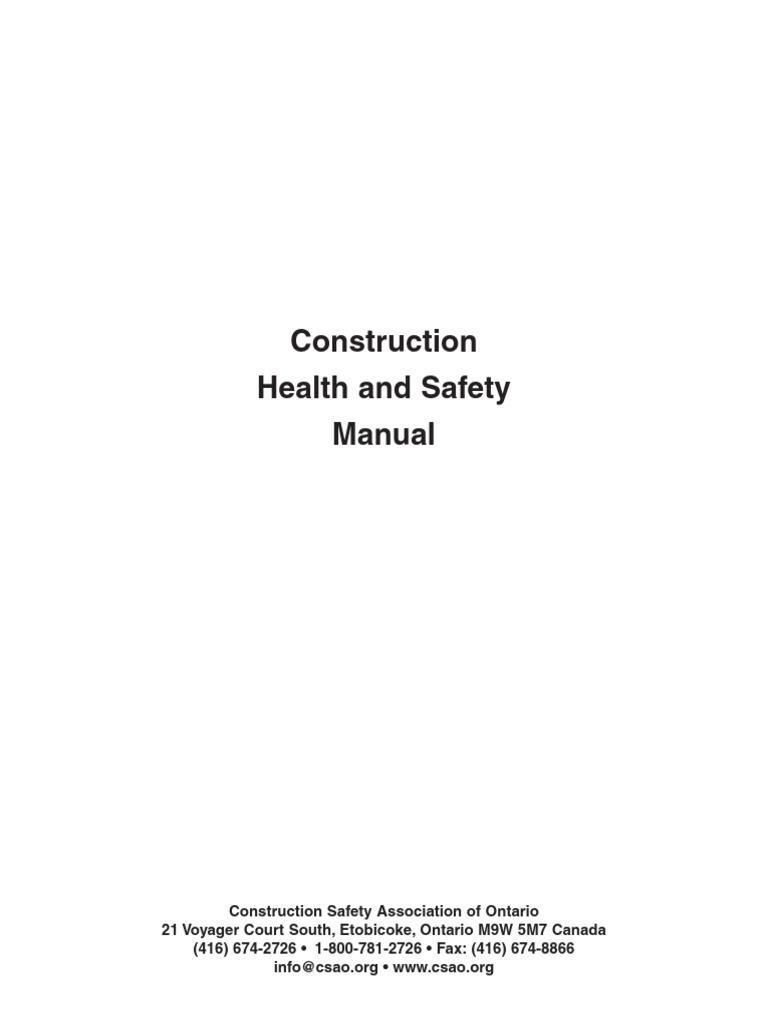Construction_Health_and_Safety_Manual | Download Free PDF | Lung ...