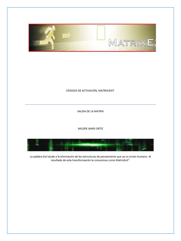 Codigos de Activacion Matrix | PDF | Amor | Valor