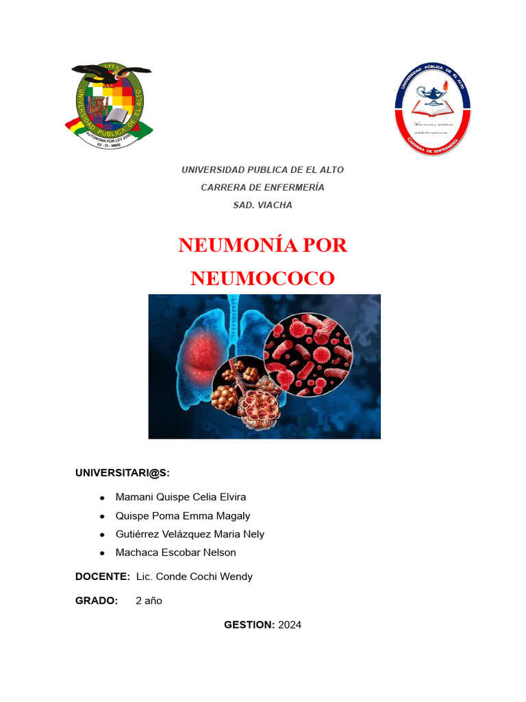 Neumonia Por Neumococo | PDF | Neumonía | Ciencias de la Salud