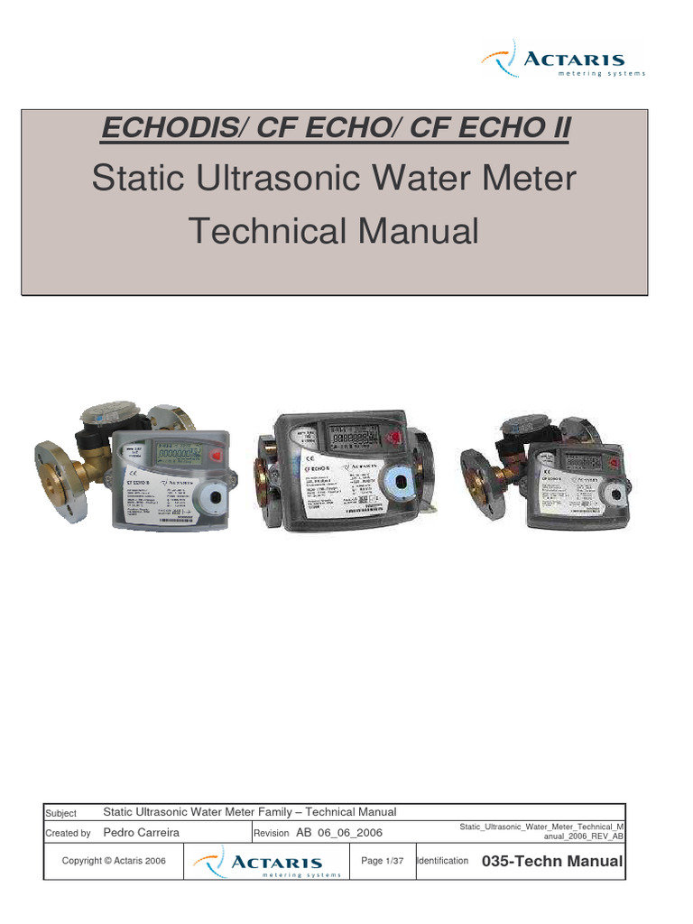 Actaris SWM Technical Manual - 06.06.06 | PDF | Flow Measurement ...