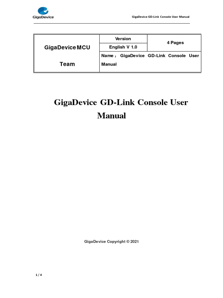 GigaDevice GD-Link Console User Manual | PDF | Command Line Interface ...
