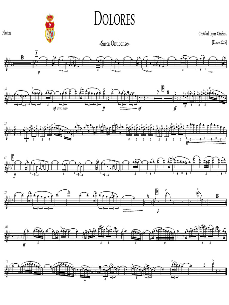 Saeta Onubense Score | PDF