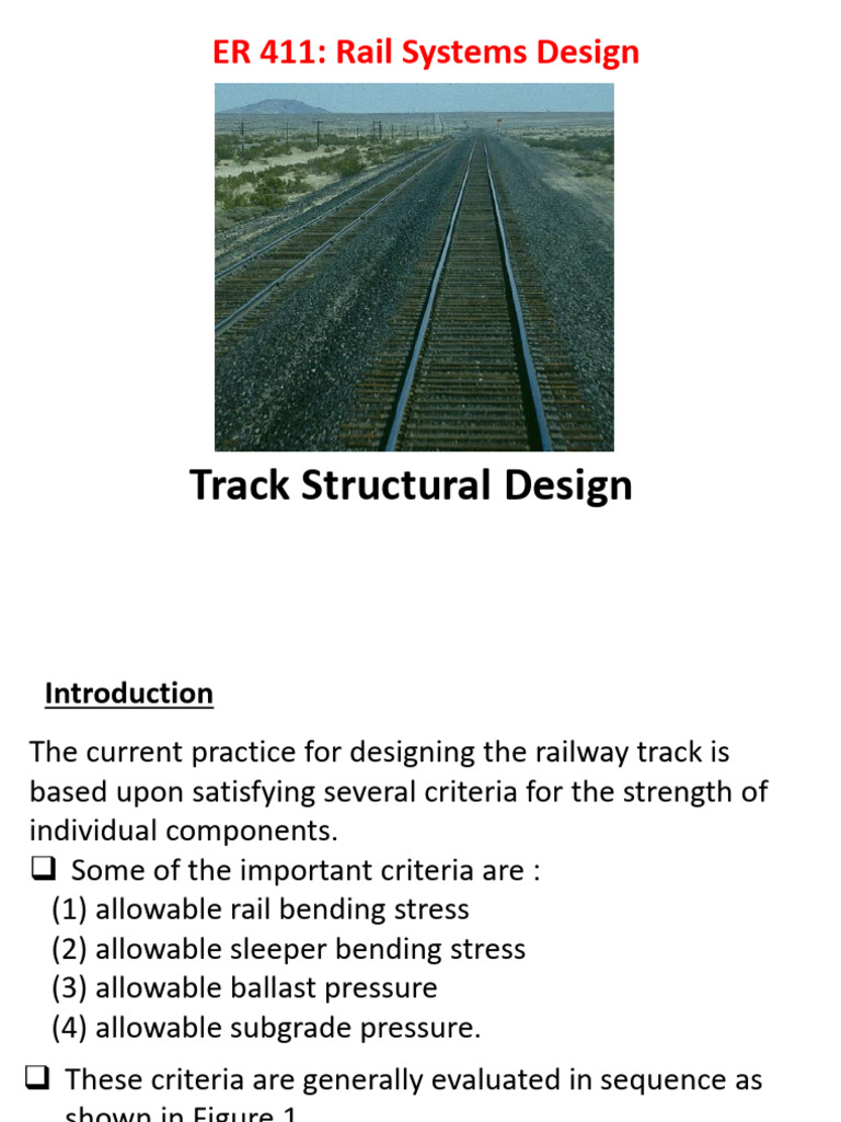 Rail Track Design Essentials | PDF | Bending | Stress (Mechanics)