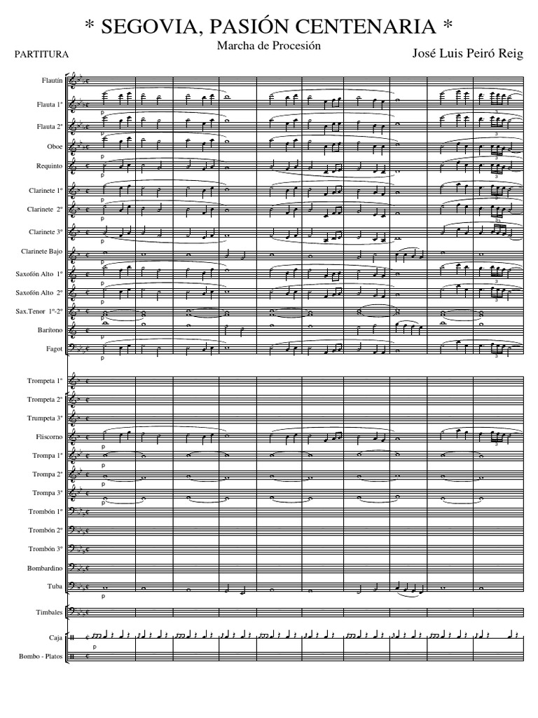 Segovia Pasion Centenaria Marcha de Procesion Jose Luis Peiro Reig ...