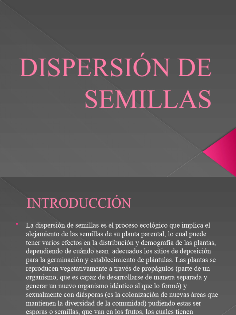 Dispersión de Semillas Diapositivas | Descargar gratis PDF | Plantas ...