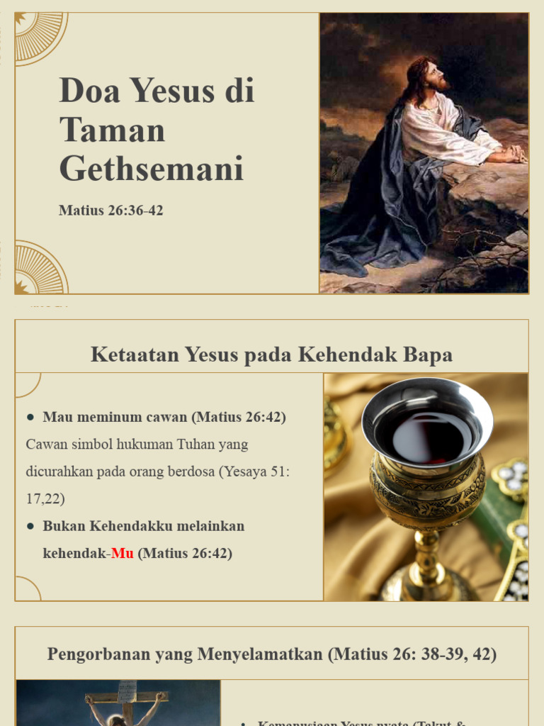 Doa Yesus Di Taman Getsemani | PDF