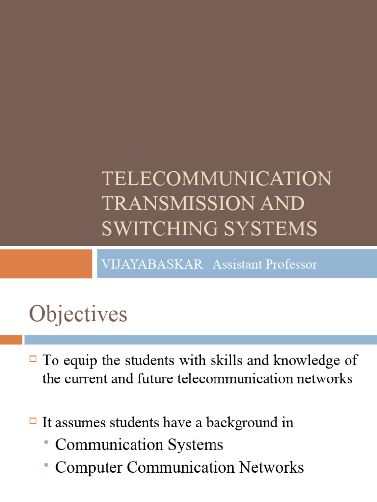 Telecommunication Systems Overview | PDF | Telephone Exchange ...