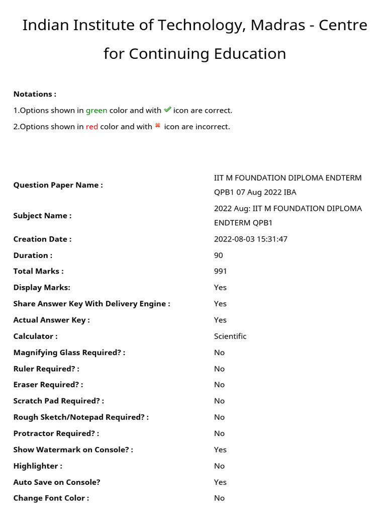 May 22 ET PYQ Diploma | PDF | Multiple Choice | Combinatorics