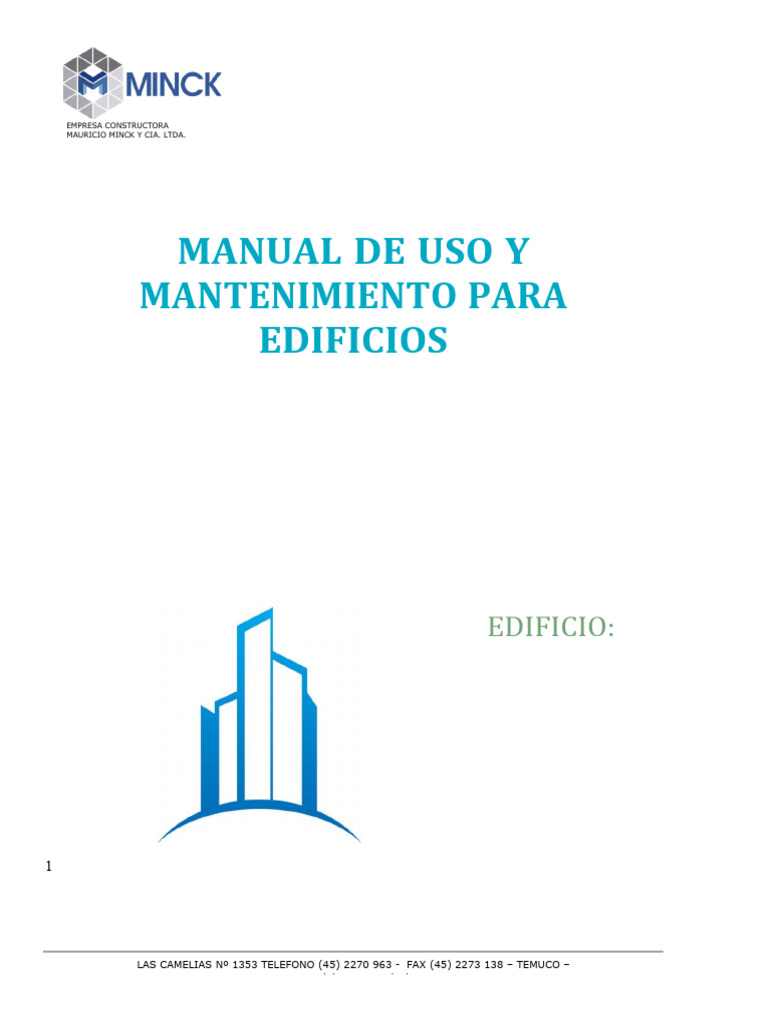 Manual de Uso y Mantencion Edificios | PDF | Ventilación (Arquitectura ...