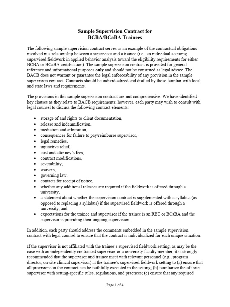 BCBA/BCaBA Supervision Guide | PDF | Justice | Crime & Violence