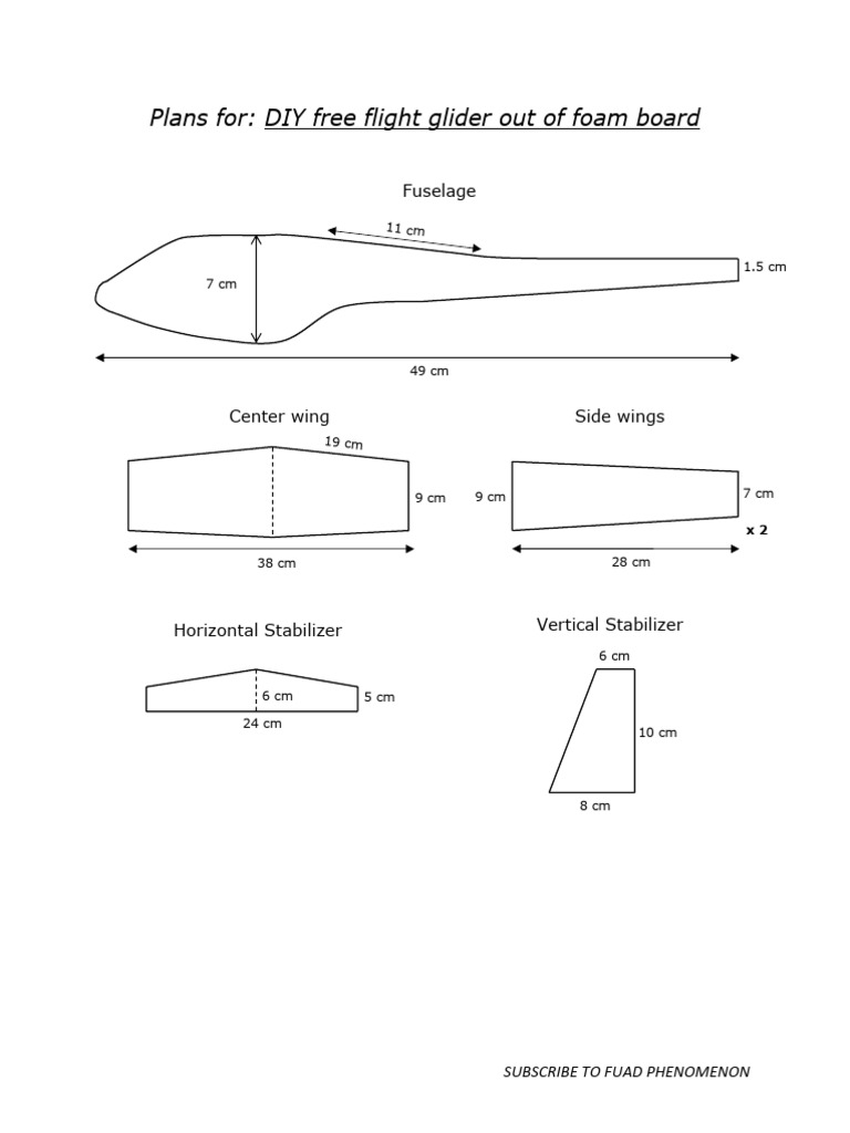 DIY Foam Board Glider Plans | PDF | Home & Garden
