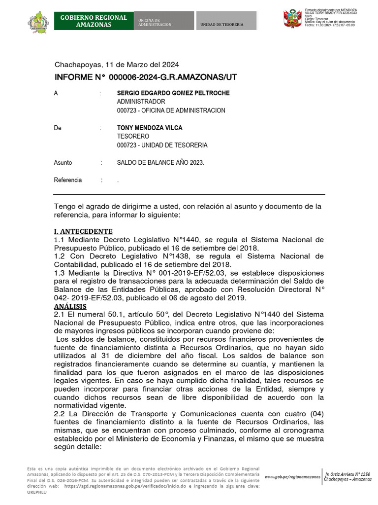 Informe 000006 2024 Ut | PDF