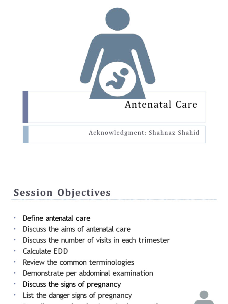 Essential Antenatal Care Guidelines | PDF | Pregnancy | Childbirth