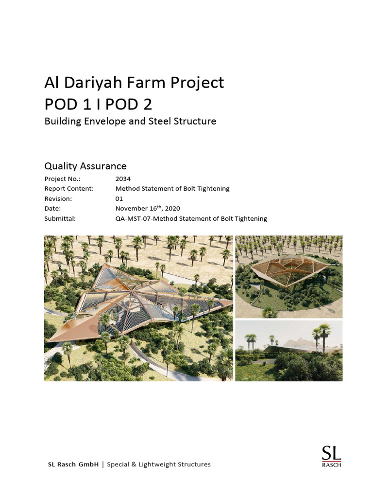 QA-MST-07-Method Statement of Bolt Tightening - R01 | PDF | Screw | Mechanical Engineering