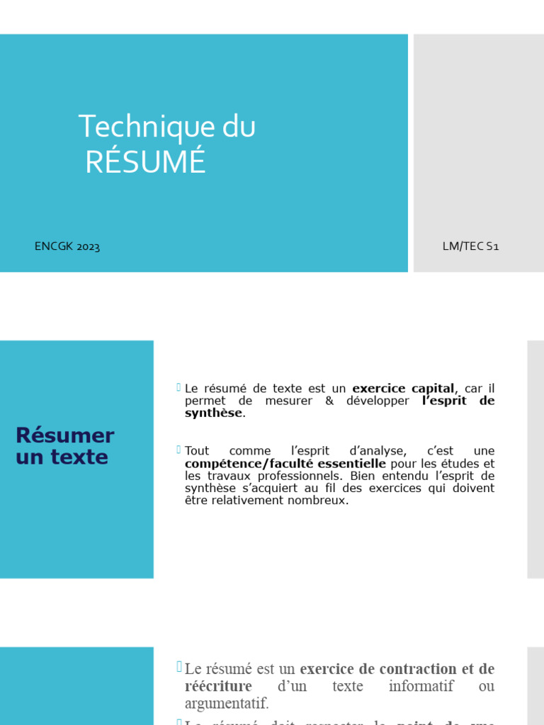Techniques de Résumé de Texte 2023 | PDF | Linguistique