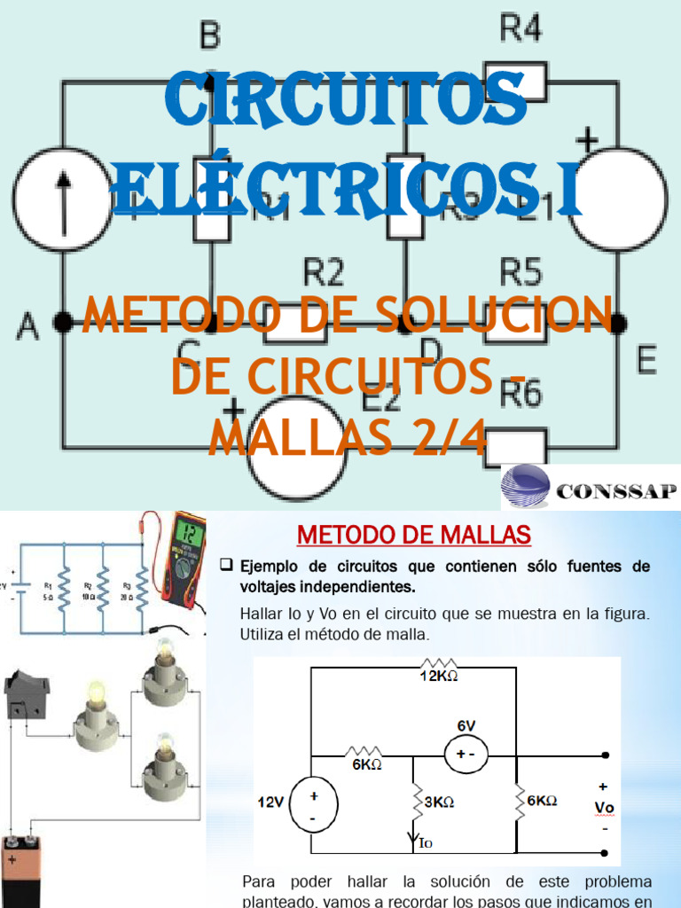 Metodo de Solucion de Circuitos - Mallas 2 de 4 | PDF | Métodos y materiales de enseñanza