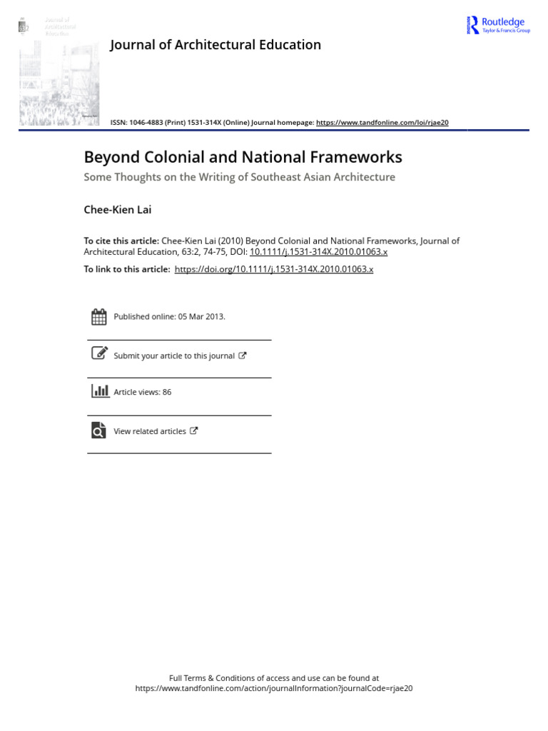 Beyond Colonial and National Frameworks | PDF | Southeast Asia | Colonialism