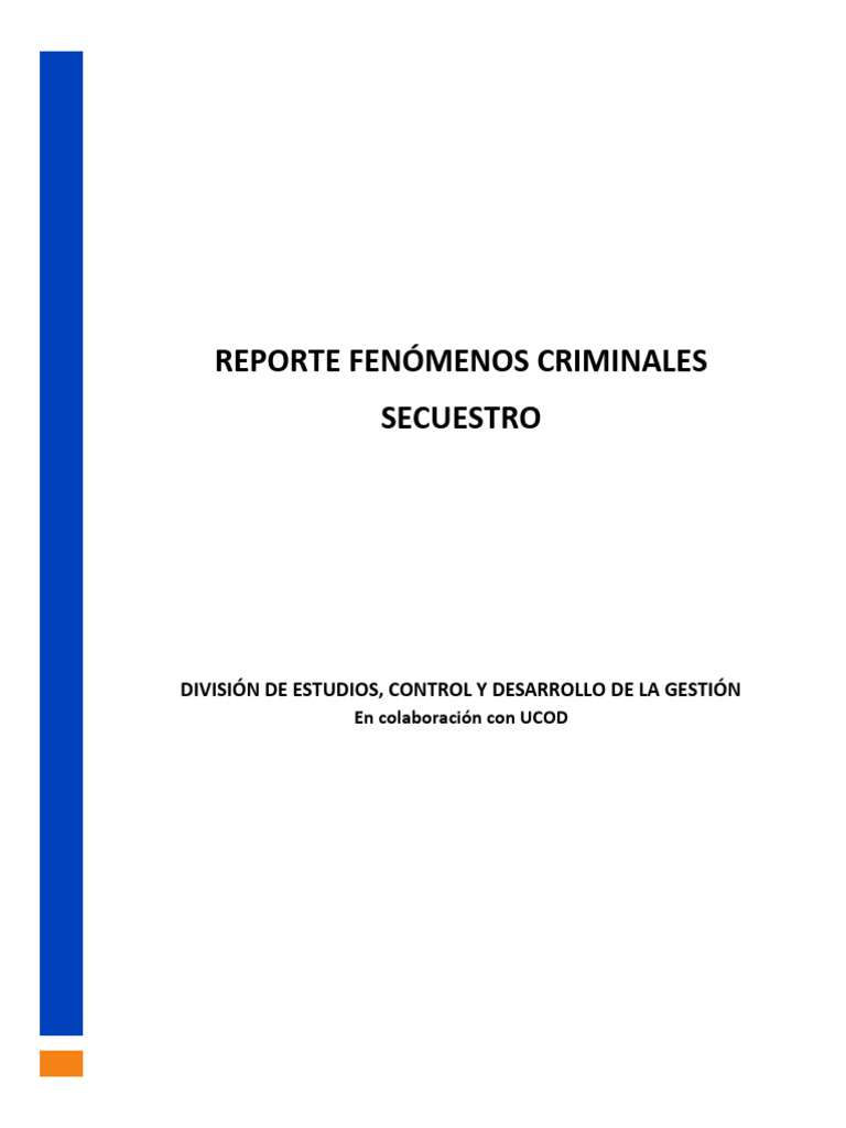 Informe sobre Secuestros en Chile | PDF | Secuestro | Crimen organizado
