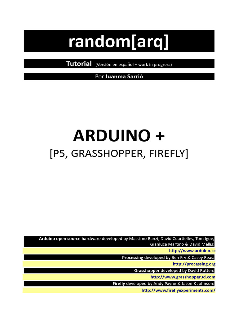 Tutorial Arduino P5 Grasshopper Firefly | PDF | Arduino | Diodo emisor de luz