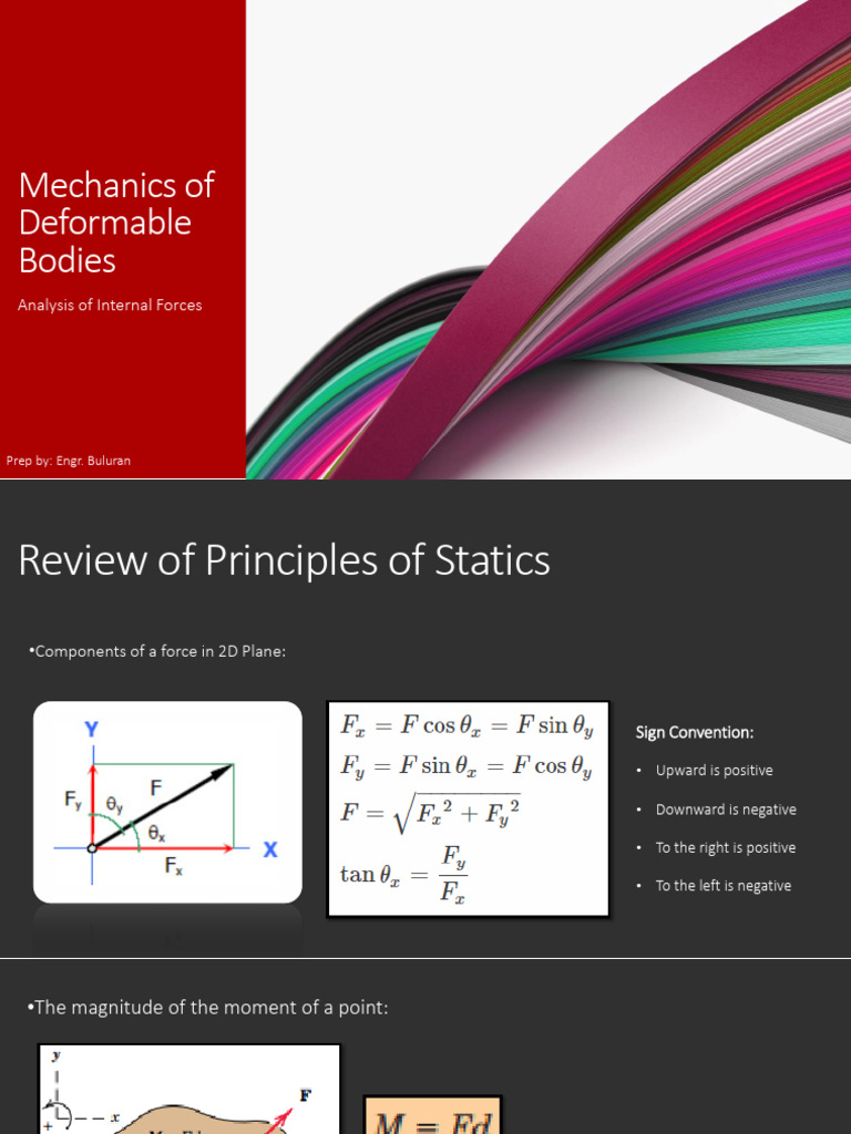 01 - Analysis of Internal Forces | PDF | Force | Bending
